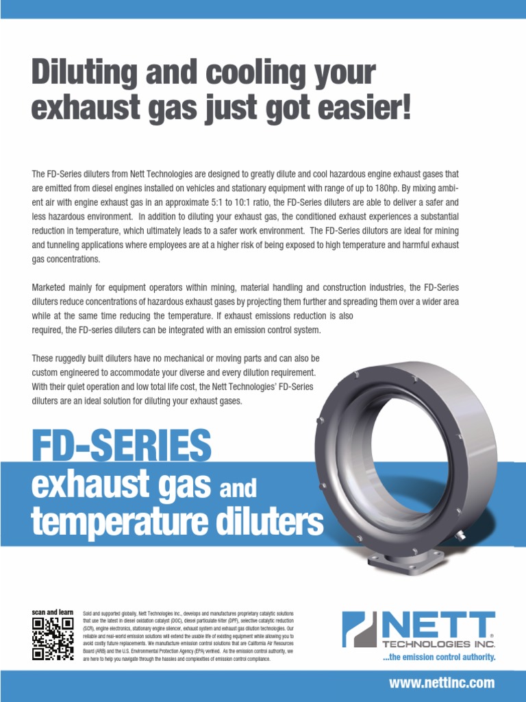 FD-Series Exhaust Gas Diluters Overview | PDF | Exhaust Gas | Air Pollution