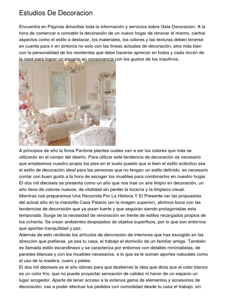 Estudios de Decoracion | PDF | Diseño de interiores | Mueble