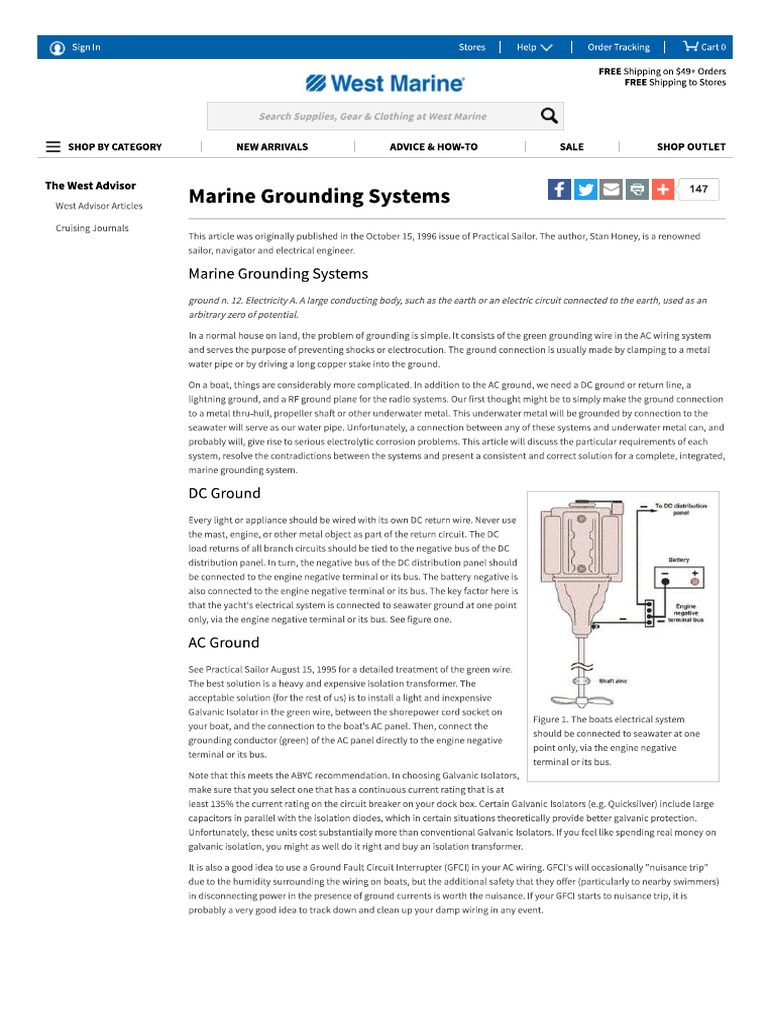 Marine Grounding Systems - West Marine | PDF