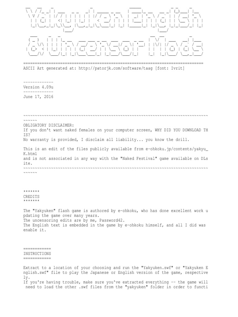 Yakyuken Readme | PDF | Computing | Software