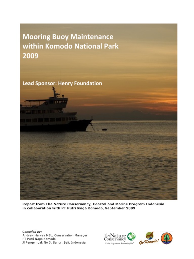 Mooring Buoy Maintenance Within Komodo National Park: 2009 Report | PDF ...