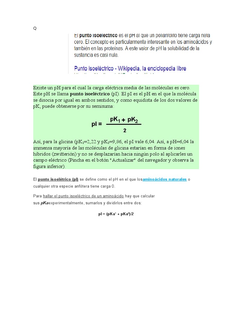 Punto Isoelectrico | PDF | Métodos y materiales de enseñanza | Ciencia ...
