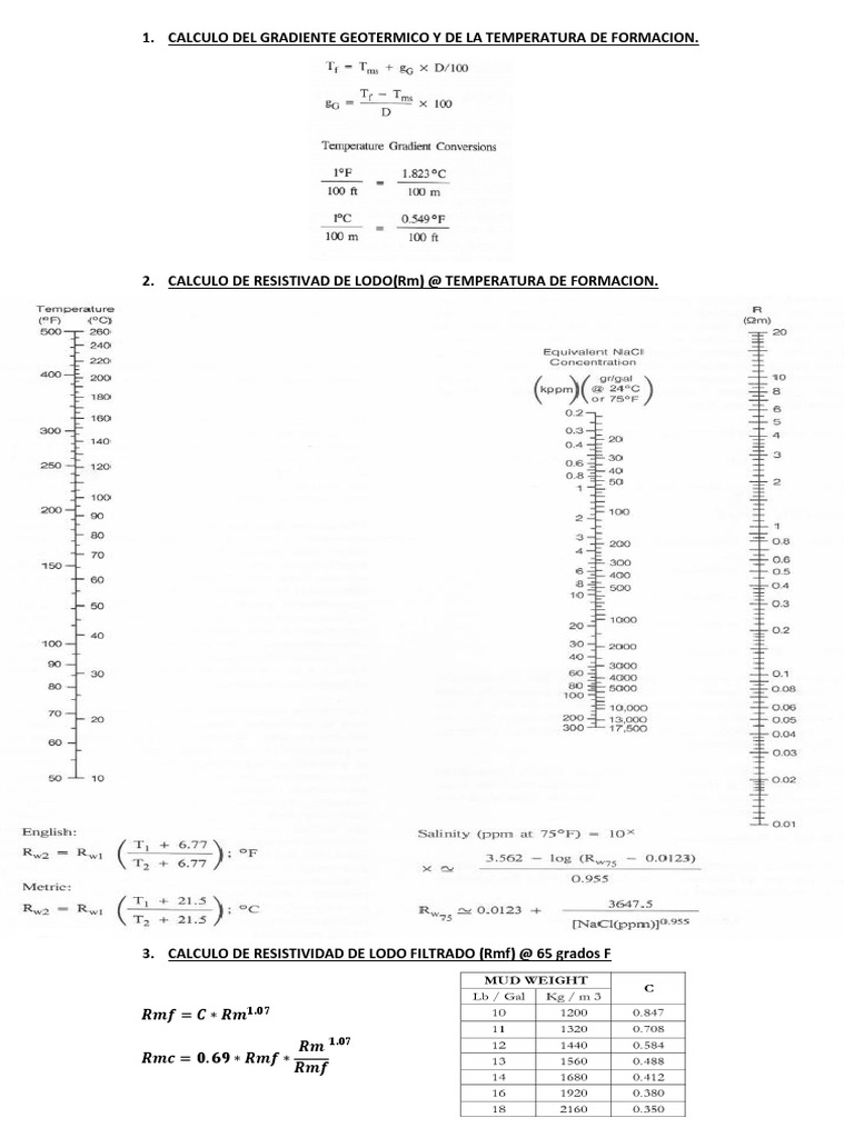 Calculo Del Gradiente Geotermico y de La Temperatura de Formacion | PDF