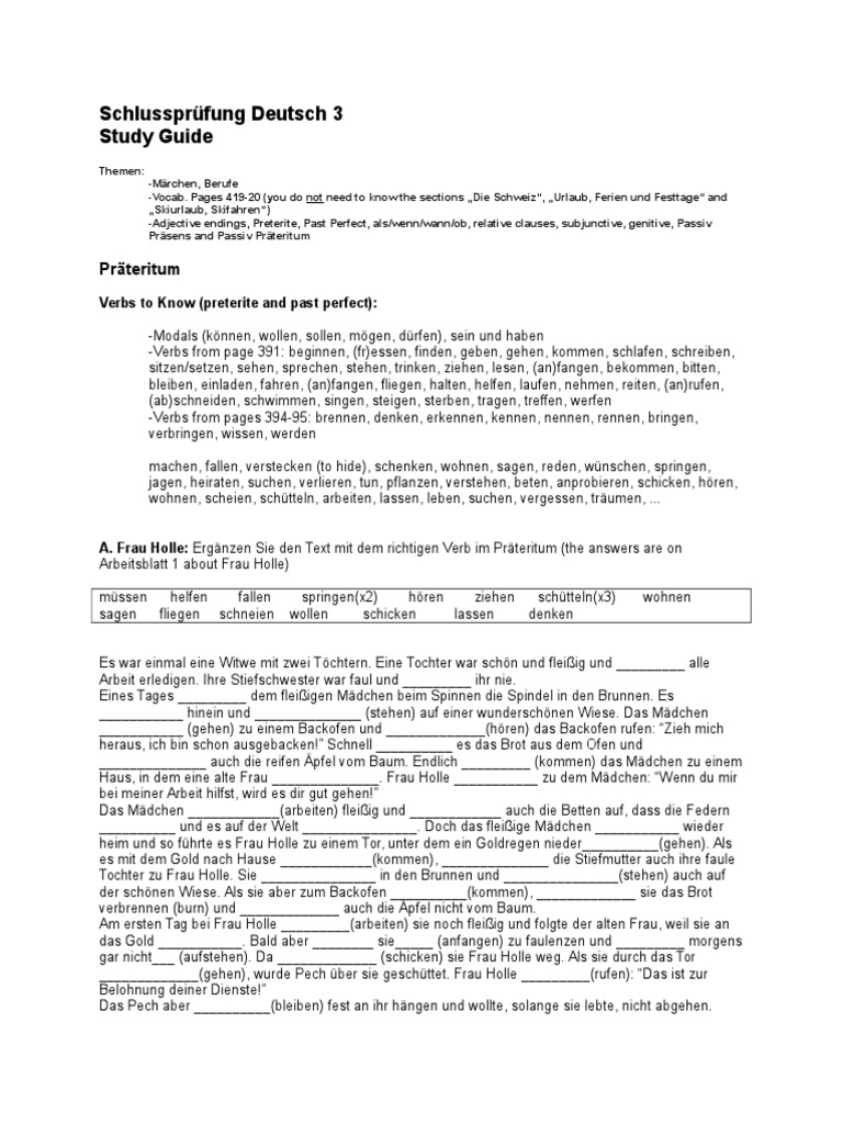 German Study Guide | PDF