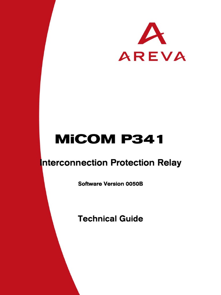 Micom P341: Interconnection Protection Relay | PDF | Capacitor | Relay