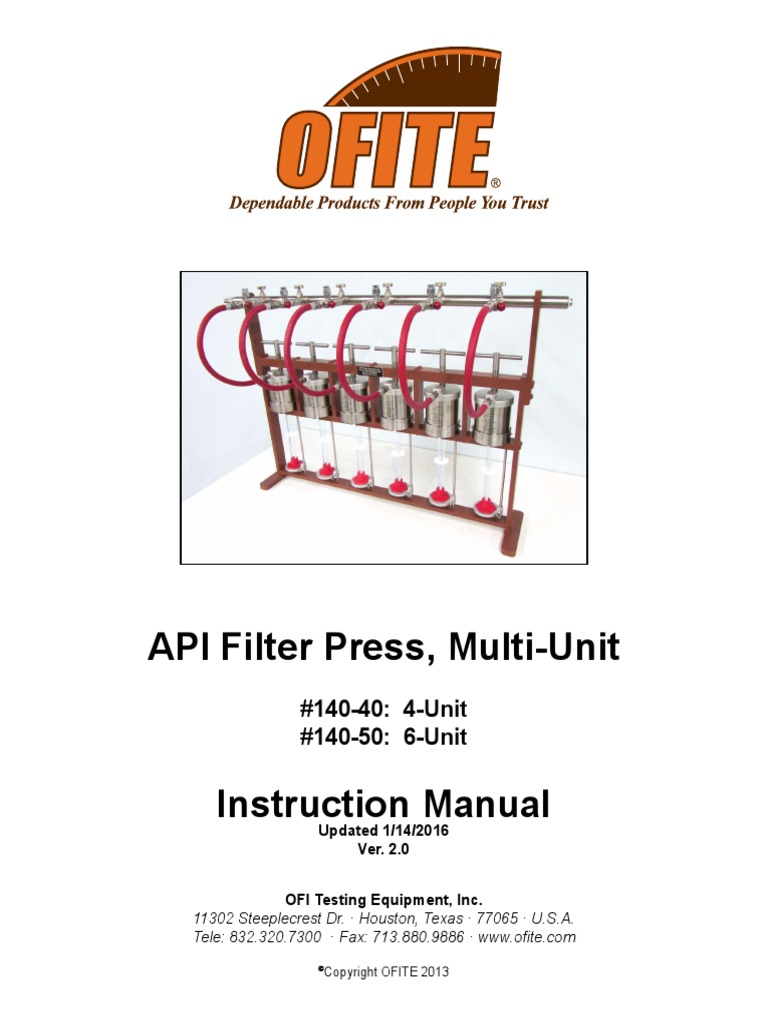 API Filter Press, Multi-Unit | Filtration | Screw