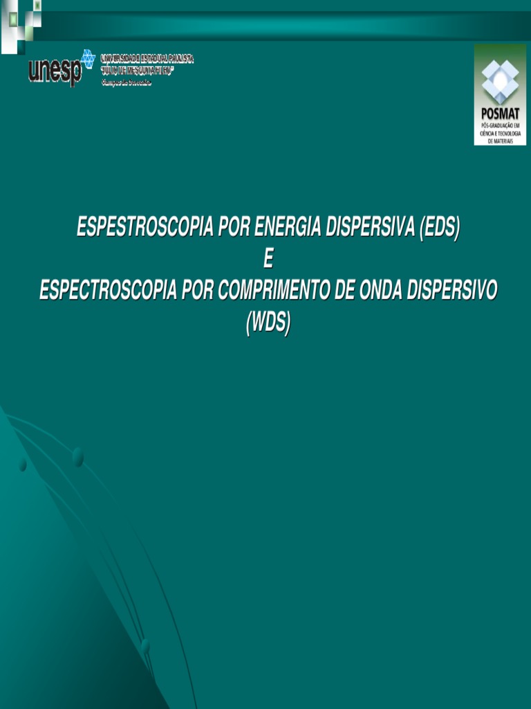 EDS e WDS | PDF | Elétron | Raio X