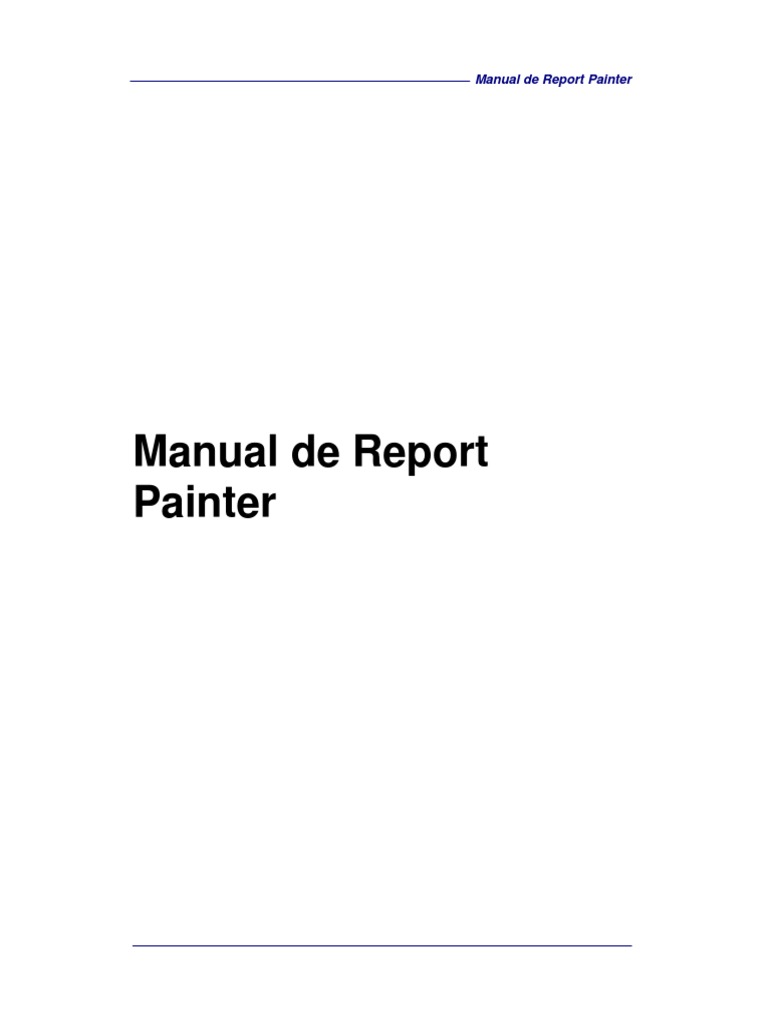 Manual de Report Painter en SAP | PDF | Tabla (base de datos) | Ventana ...
