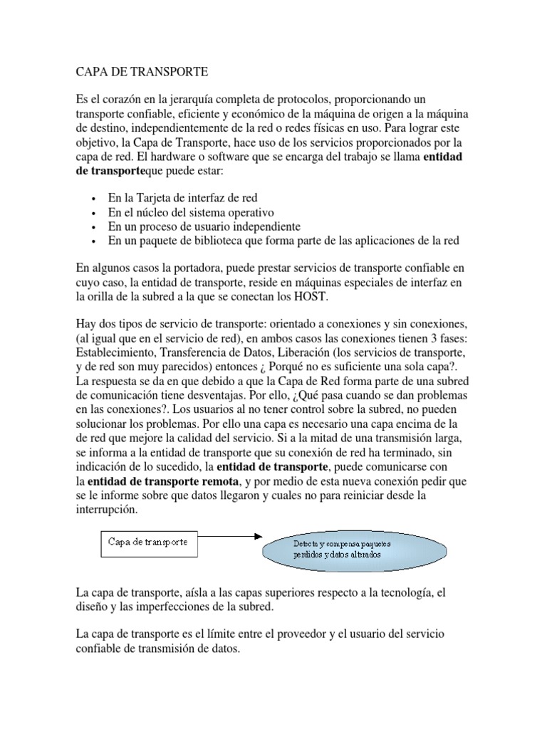 Capa de Transporte PDF | PDF
