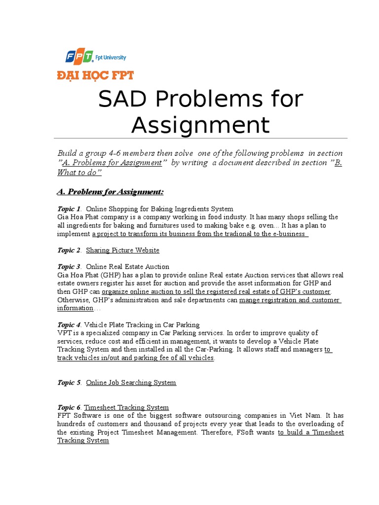 SAD Problems For Assignment | PDF | Zip (File Format) | Information ...