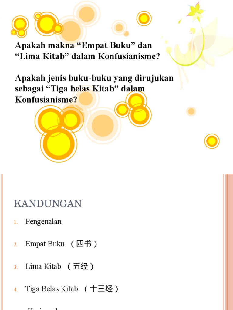 Nota Kuliah11 Apakah Makna Empat Buku Dan Lima Kitab Dalam ...
