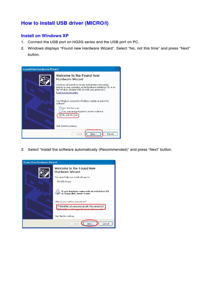 How to Install USB Drivers for HG3G Series on Multiple Windows Operating Systems | PDF | Windows ...