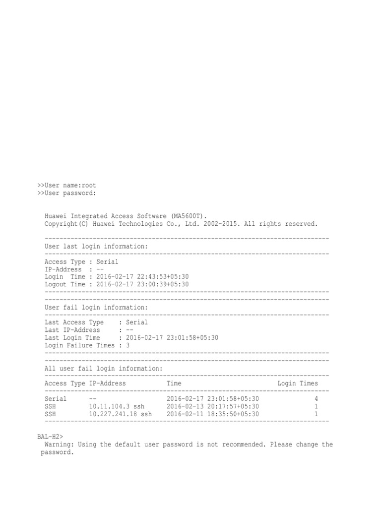 Huawei MA5600T Display Command Optins | PDF | Ip Address ...