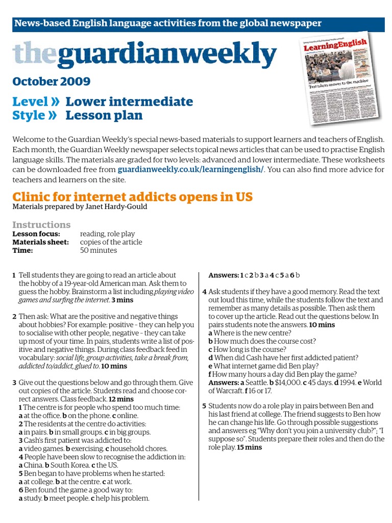 Lower Intermediate Lesson Plan: Level Style | PDF