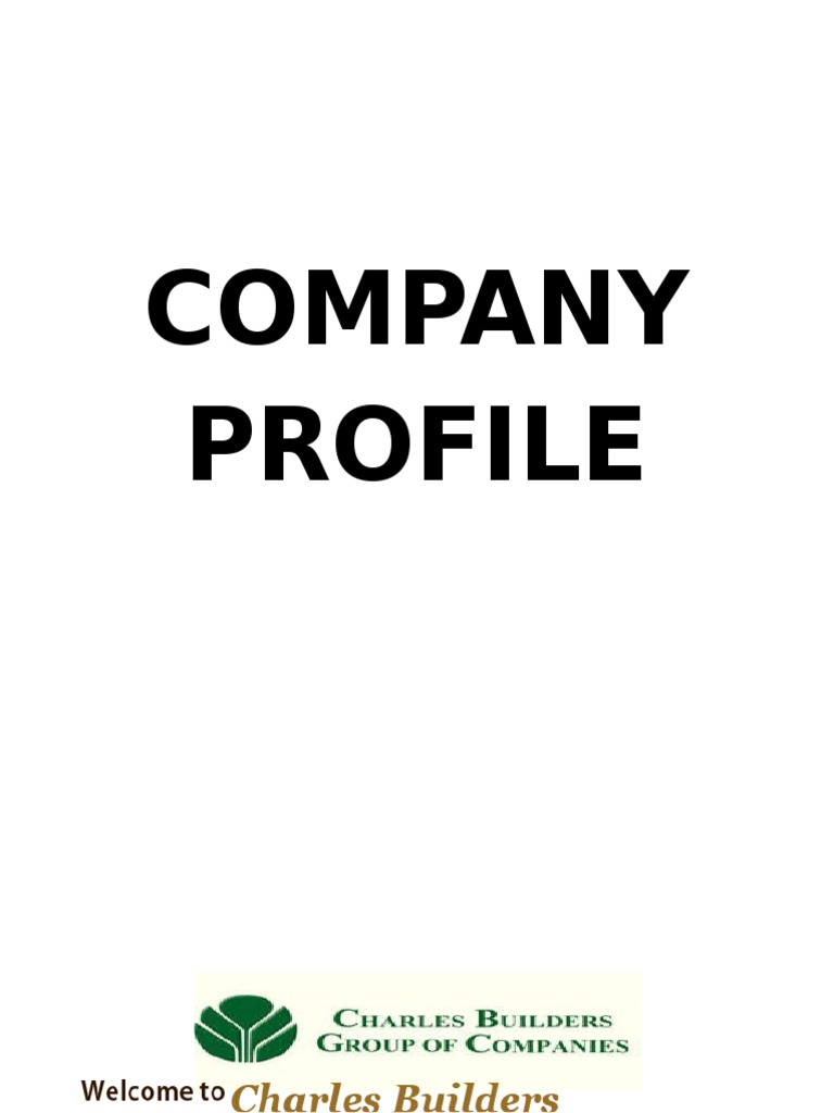 Charles Builders Company Profile | PDF | Economies | Business