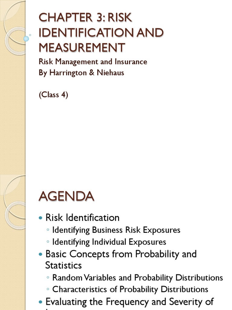 Chapter 3: Risk Identification and Measurement: Risk Management and ...