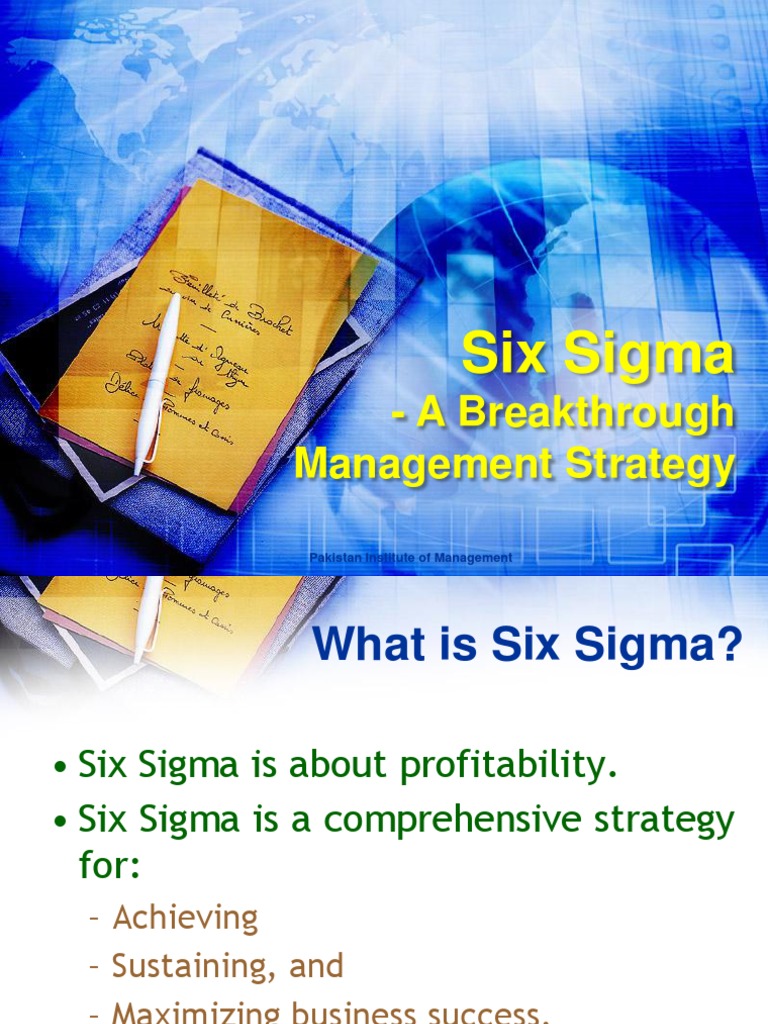 A Breakthrough Management Strategy: Six Sigma | PDF | Six Sigma ...