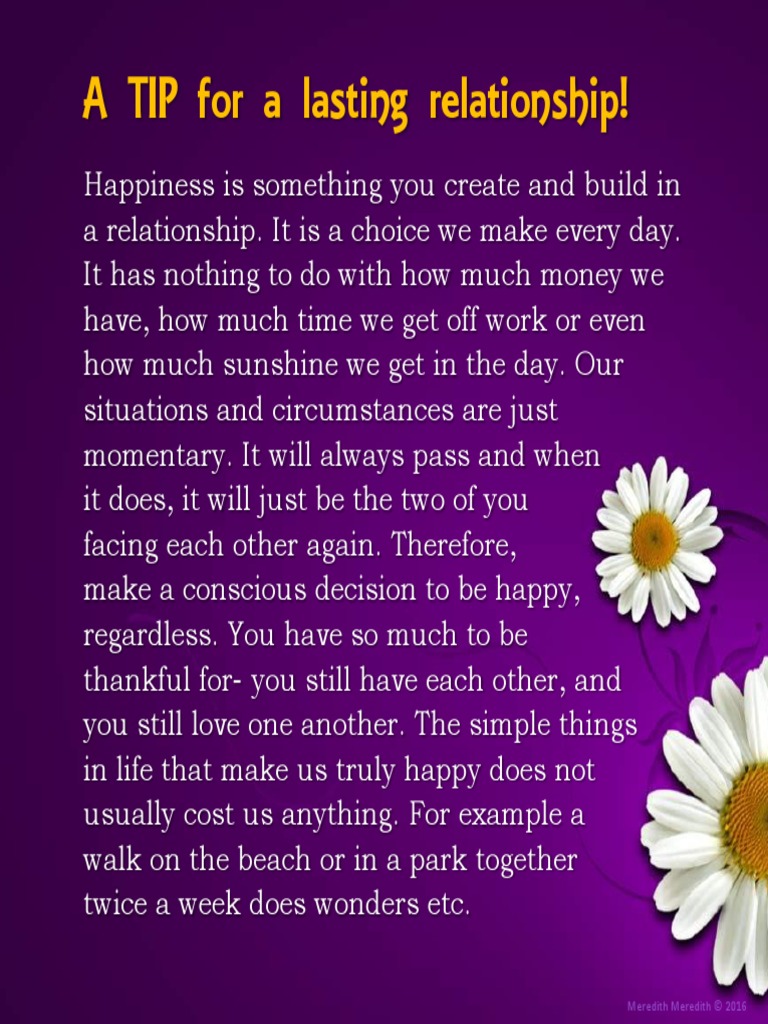 A TIP For A Lasting Relationship 06 | PDF