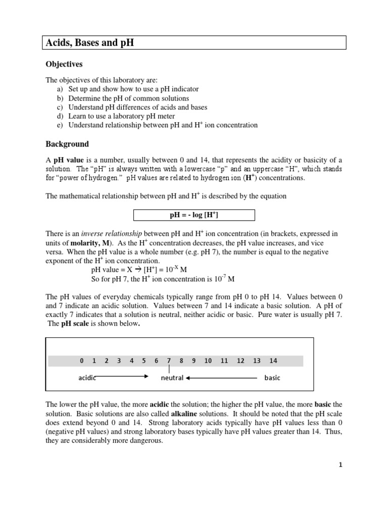 Acids Bases and PH | PDF | Ph | Buffer Solution