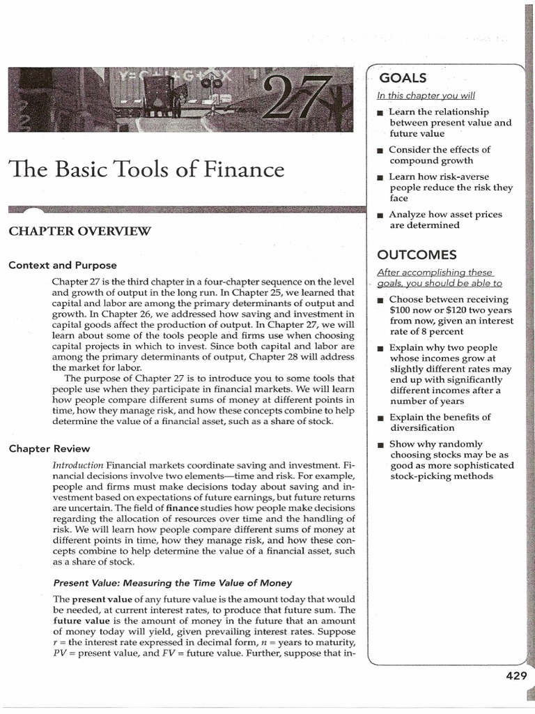 Basic Tools of Finance | Download Free PDF | Stocks | Present Value