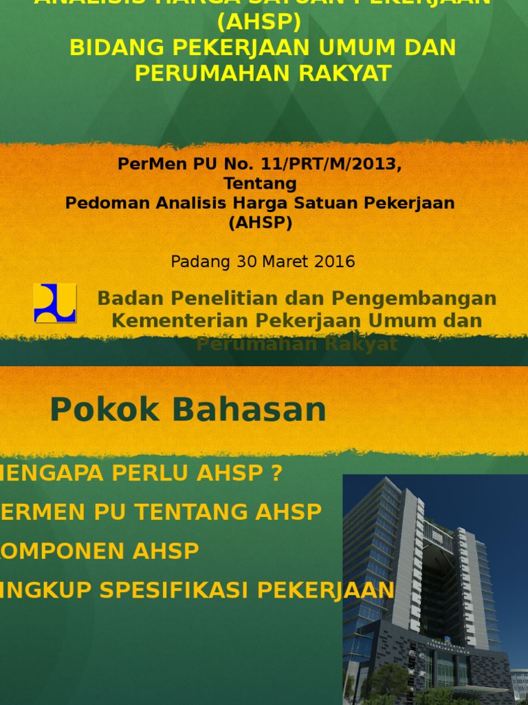 Ahsp Umum Edisi 2016 | PDF | Sains & Matematika | Bisnis