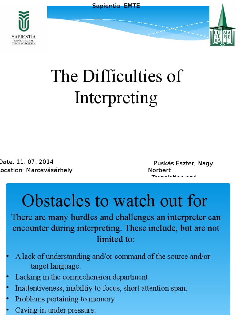 The Difficulties of Interpreting | PDF | Language Interpretation | Semiotics
