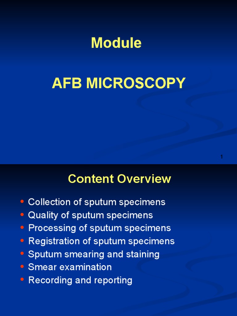 AFB Microscopy | Staining | Chemistry