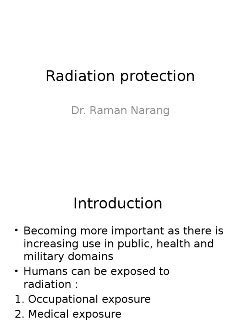 Radiation Protection | PDF | Ionizing Radiation | Absorbed Dose