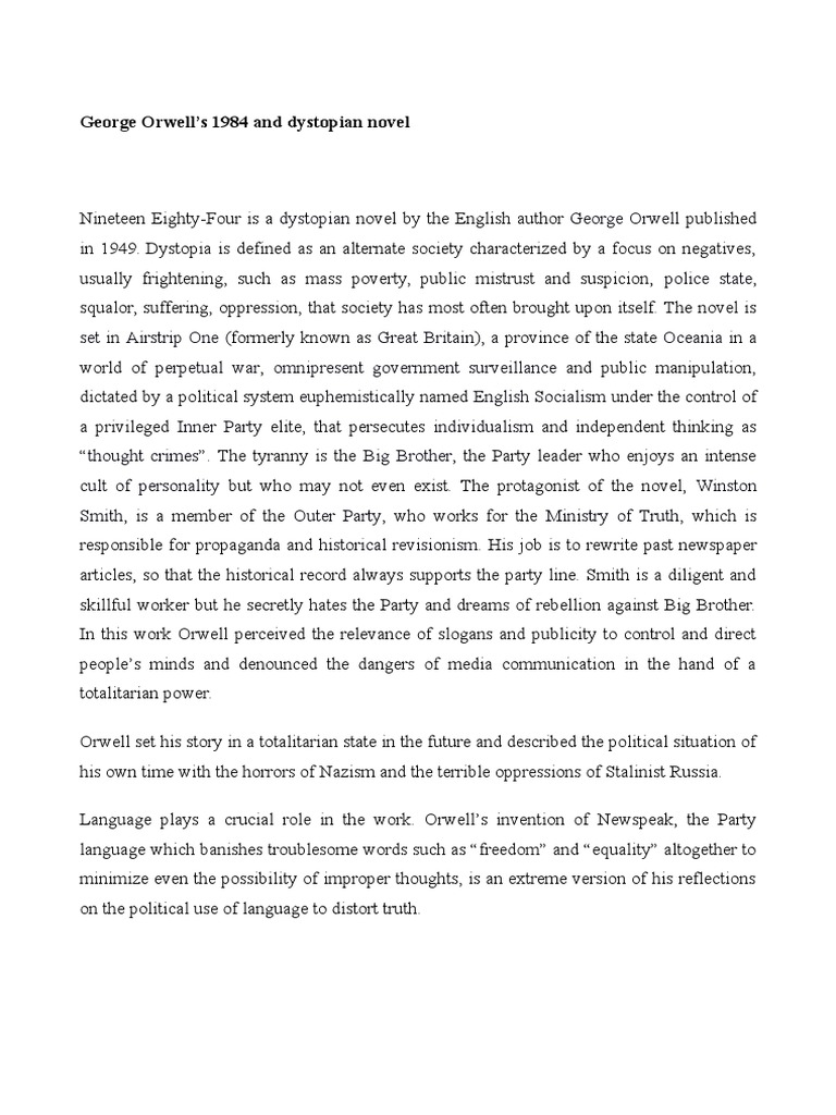 George Orwell 1984 | PDF | Political Science | Sociological Theories