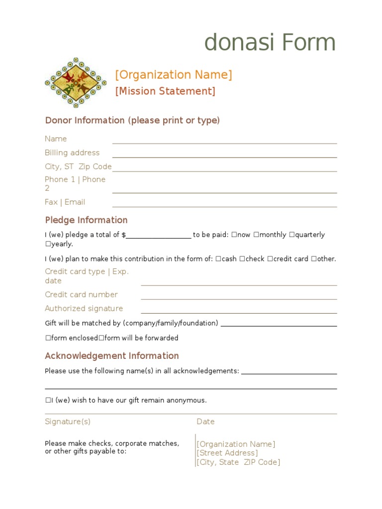 Donasi Form | PDF | Business | Computing And Information Technology