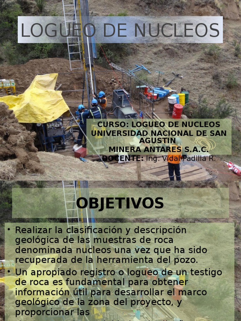Logueo de Nucleos | PDF | Roca (geología) | Minerales
