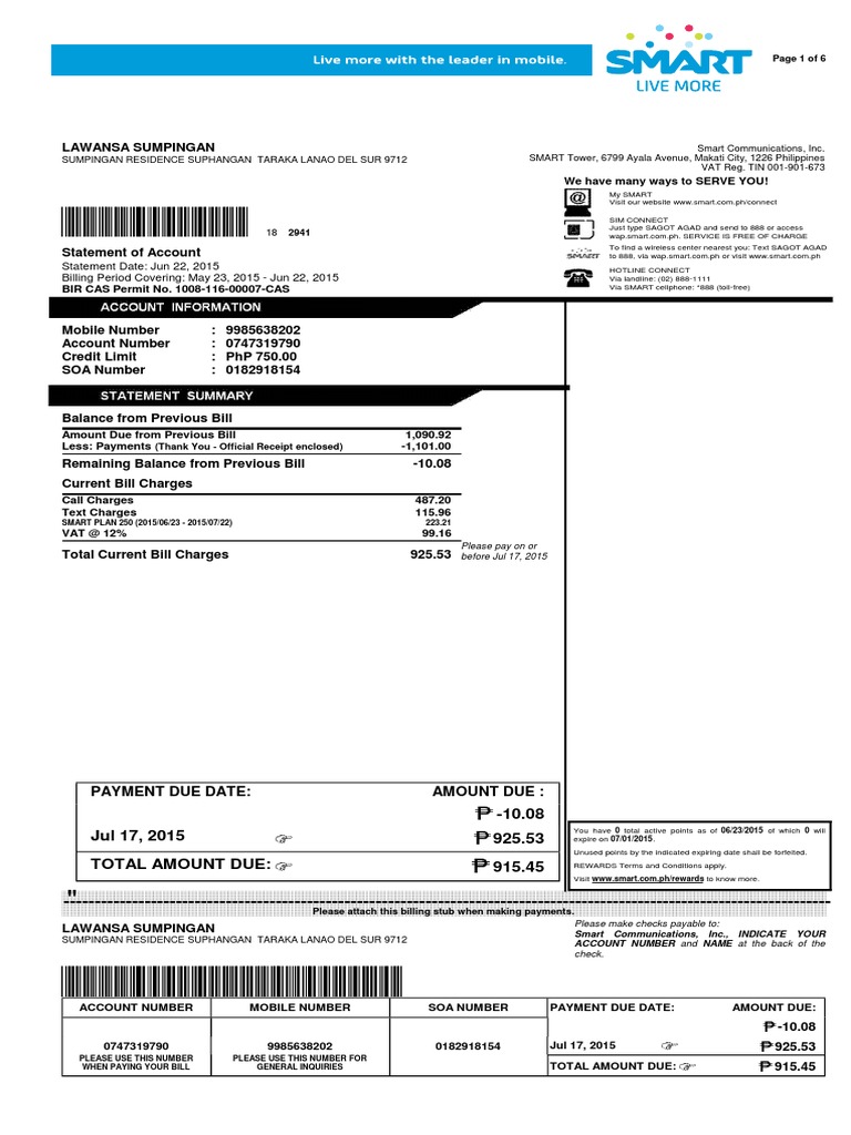 Smart Communications | Value Added Tax | Invoice