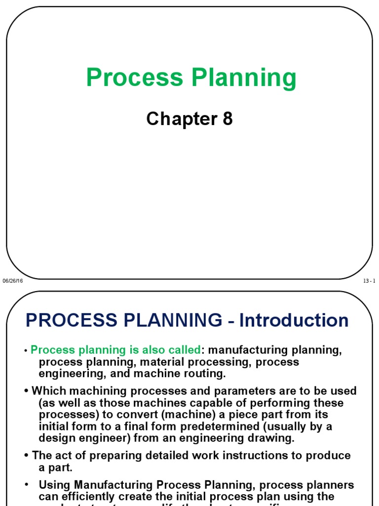 Process Planning | PDF | Machining | Computer Aided Design