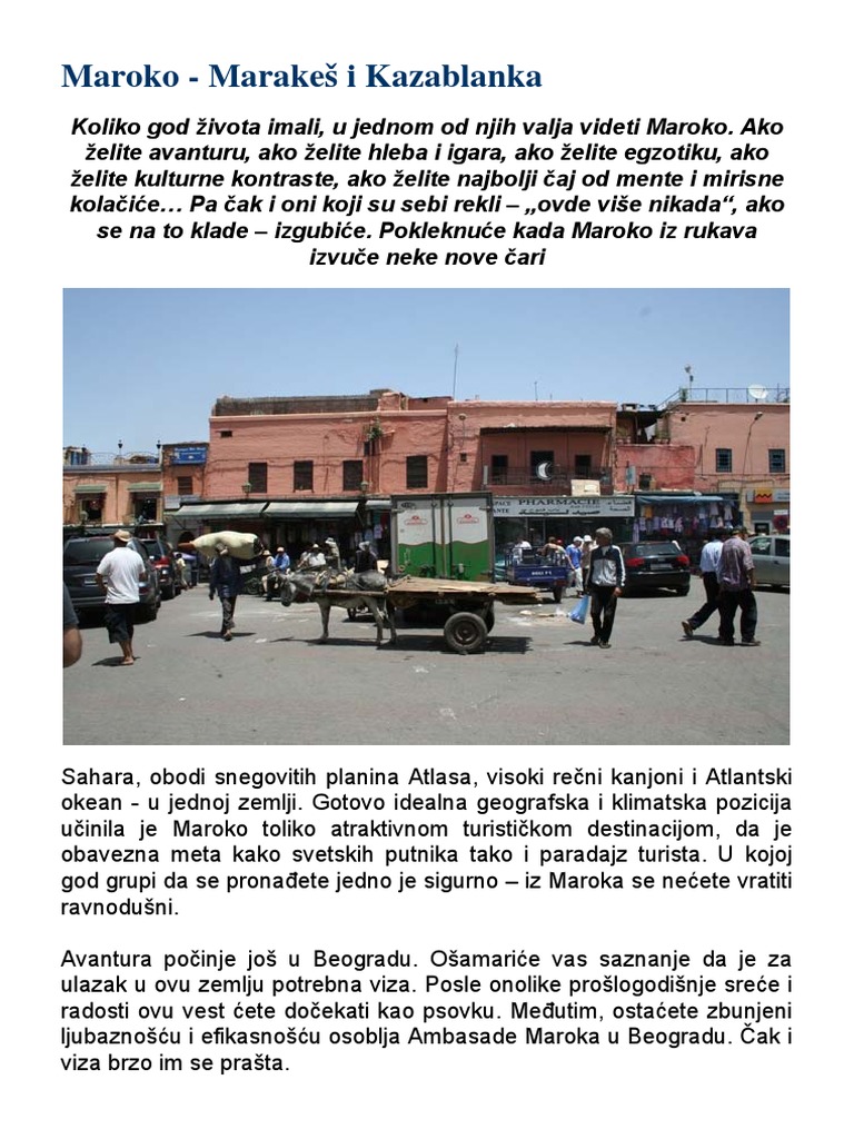 Maroko - Marakes I Kazablanka PDF | PDF