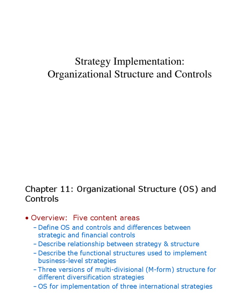 Structure and Control PDF | PDF | Strategic Management | Organizational ...