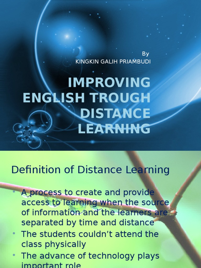 Improving English Trough Distance Learning | PDF | Career & Growth | Art