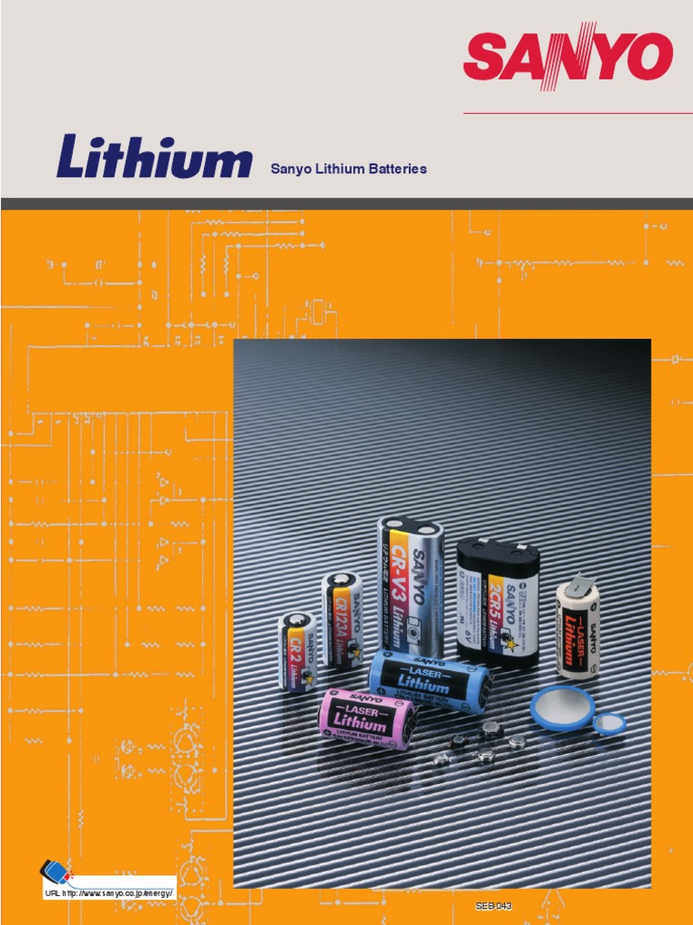 SANYO Lithium Batteries | PDF | Battery (Electricity) | Rechargeable ...
