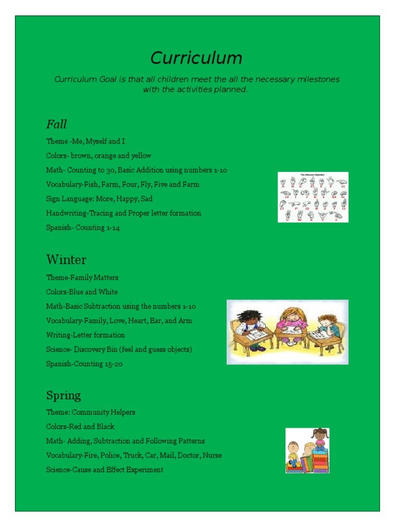 Early Childhood Curriculum Guide | PDF | Cognition