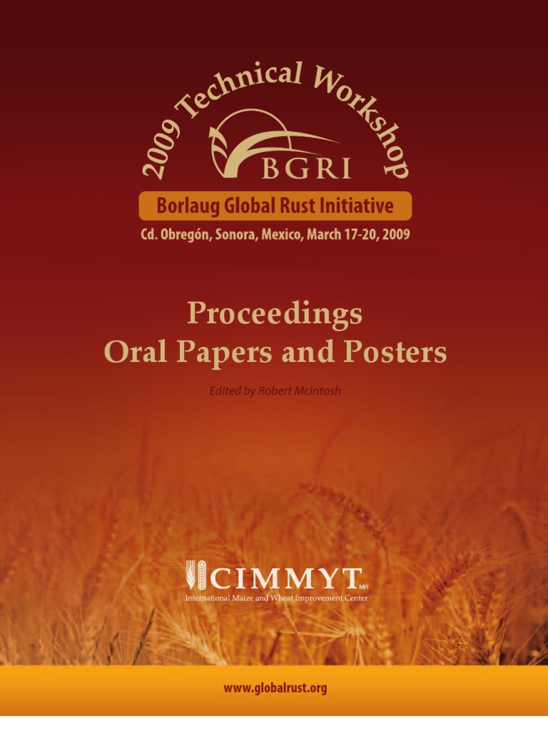 BGRI 2009 Proceedings Cimmyt Isbn | PDF | Cereals | Plants