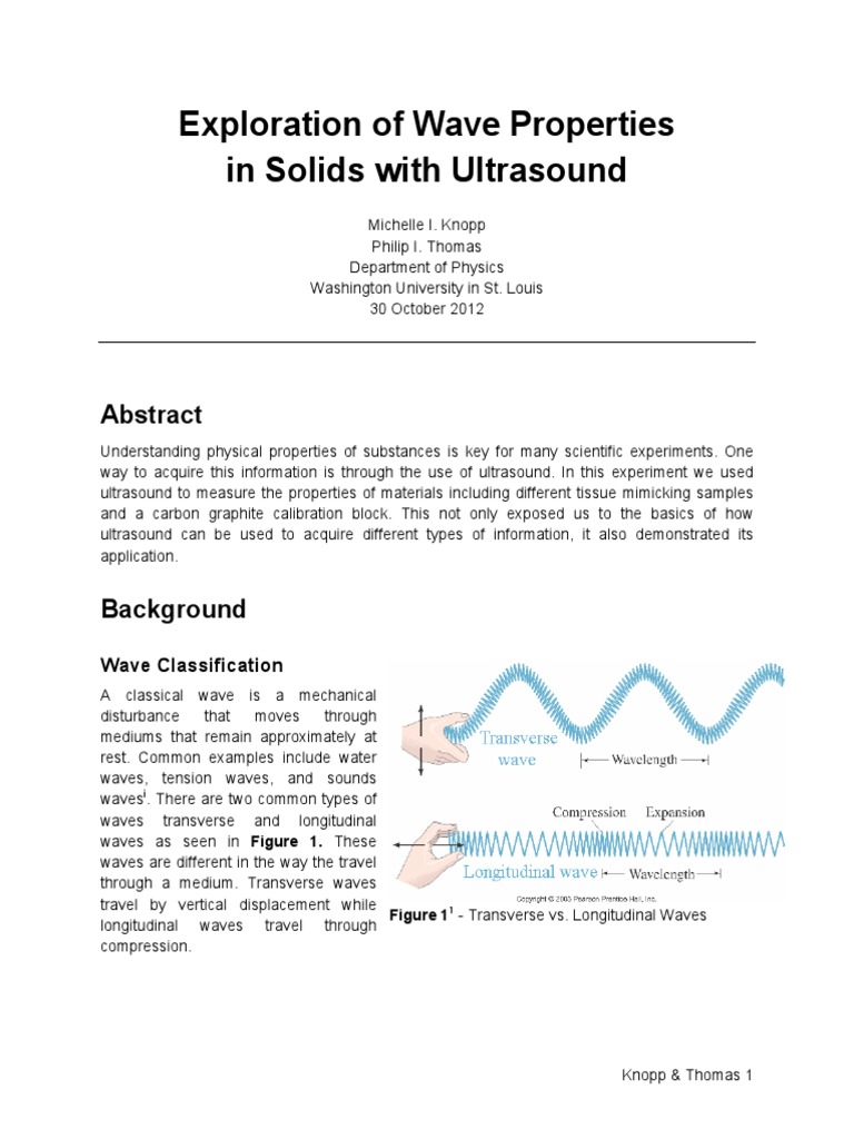 Ultrasound Wave Properties in Solids | PDF | Piezoelectricity | Waves