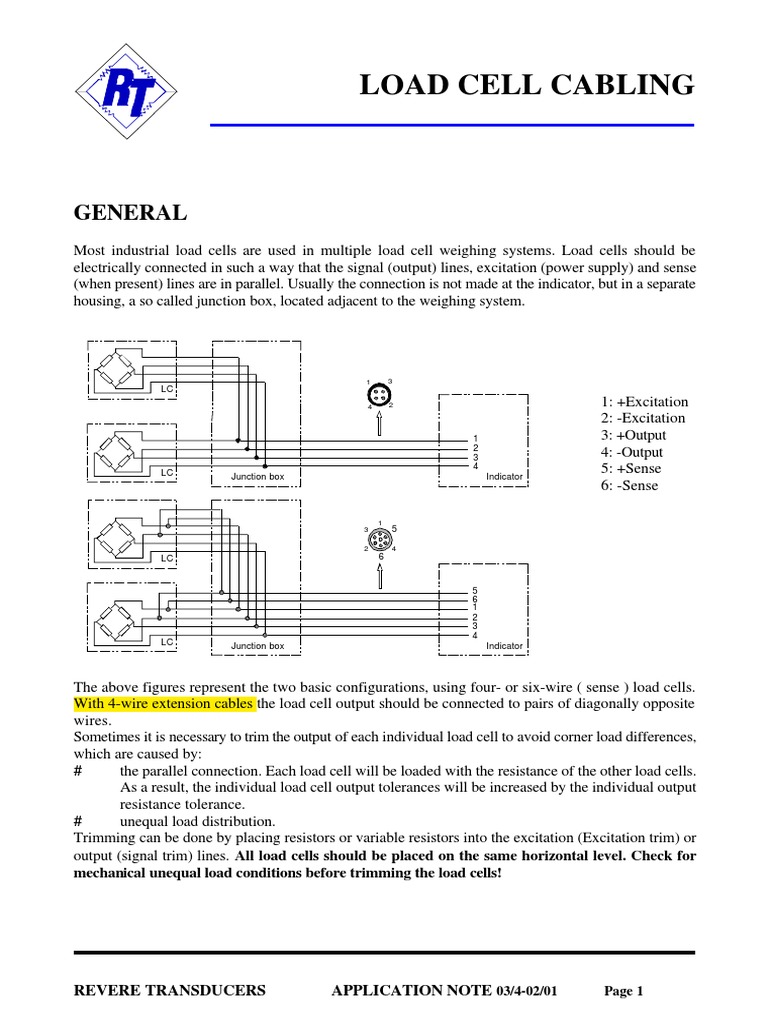 Load Cell Cabling Setup and Trimming Guide | PDF | Resistor ...