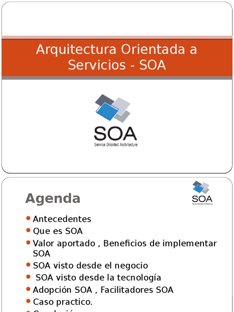 Arquitectura Orientada A Servicios - SOA | PDF | Arquitectura orientada ...