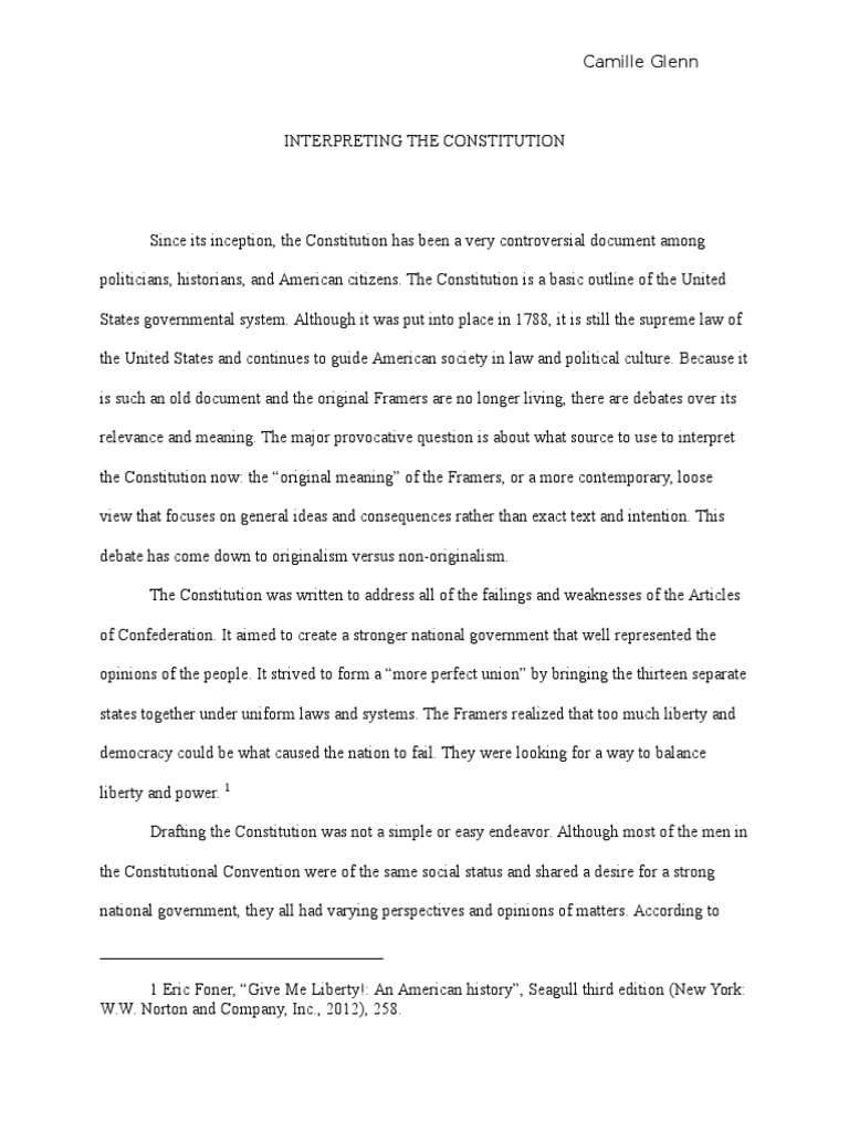 Constitutional Interpretation Debates | PDF | Constitution | Government
