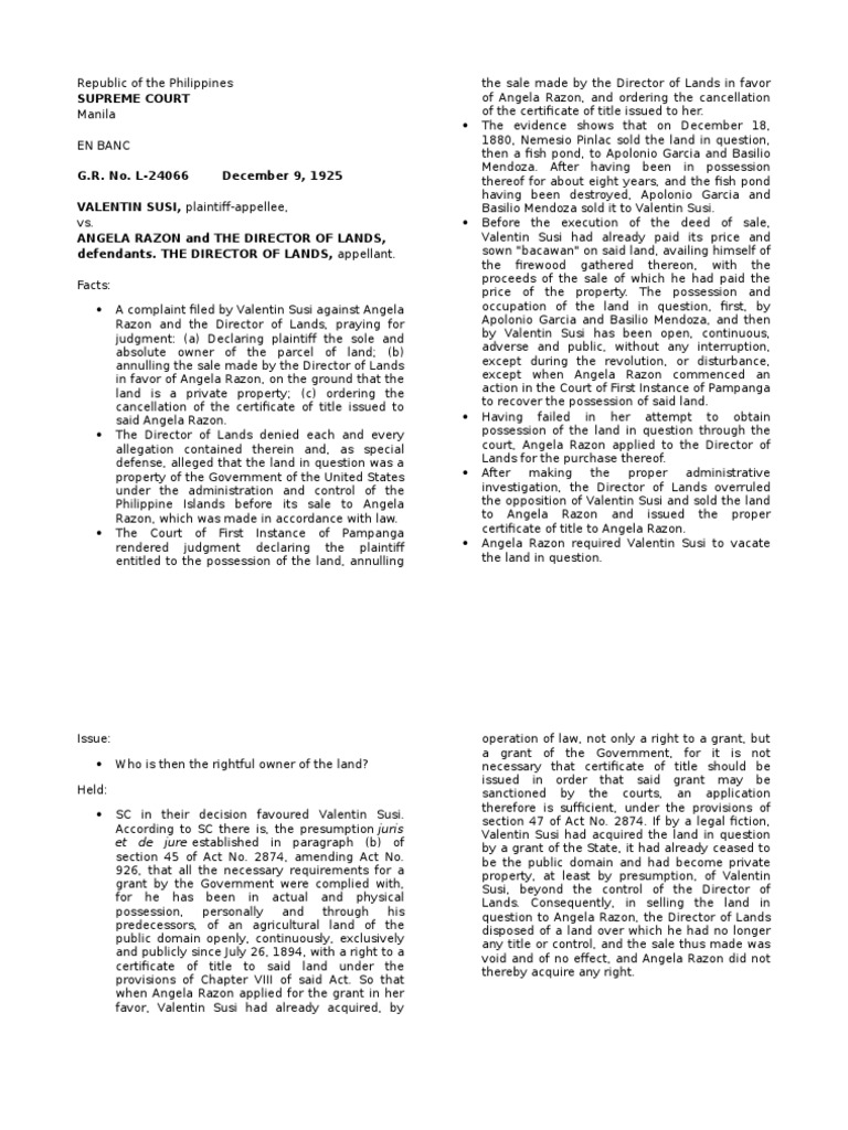 Susi vs. Razon | PDF | Judgment (Law) | Legal Concepts