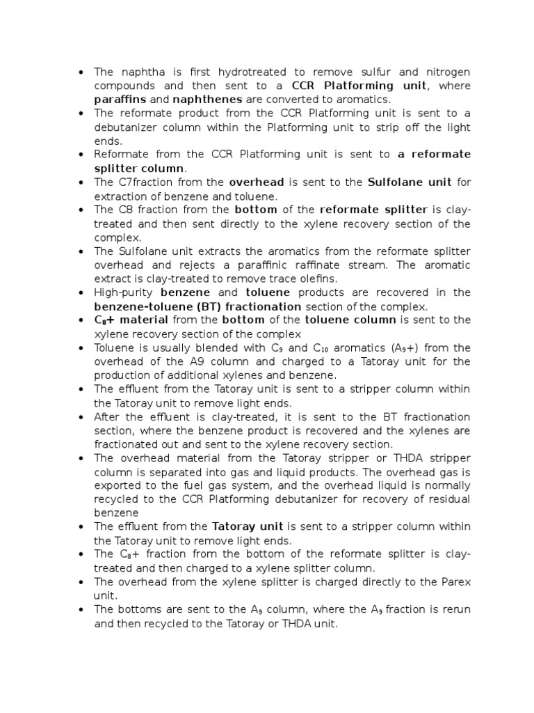 Para-Xylene Production Process | PDF | Industrial Processes | Industries