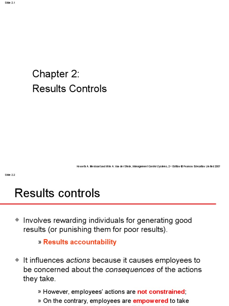 Management Control System CH 2 | PDF | Motivation | Motivational