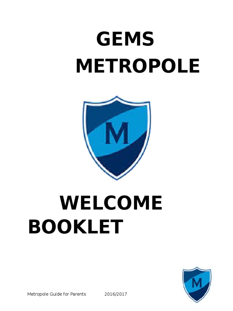 Gems Metropole Welcome Booklet | PDF | Educational Assessment | Teachers
