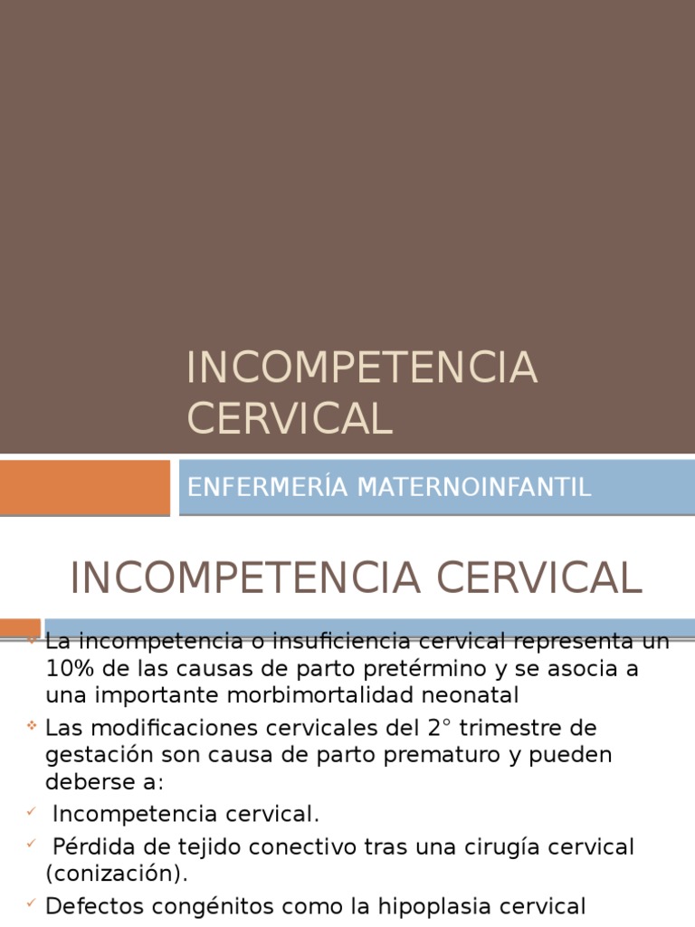 Manejo de Incompetencia Cervical | PDF | Parto | Parto prematuro