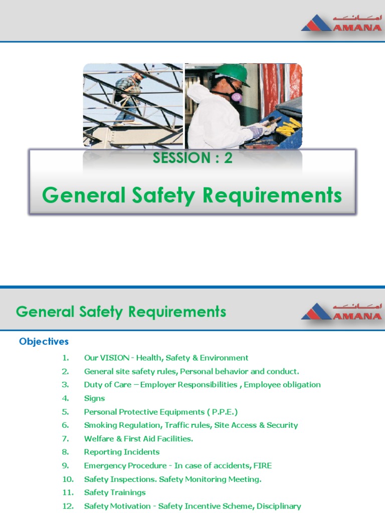 General Safety Requirements Overview | PDF | Personal Protective ...
