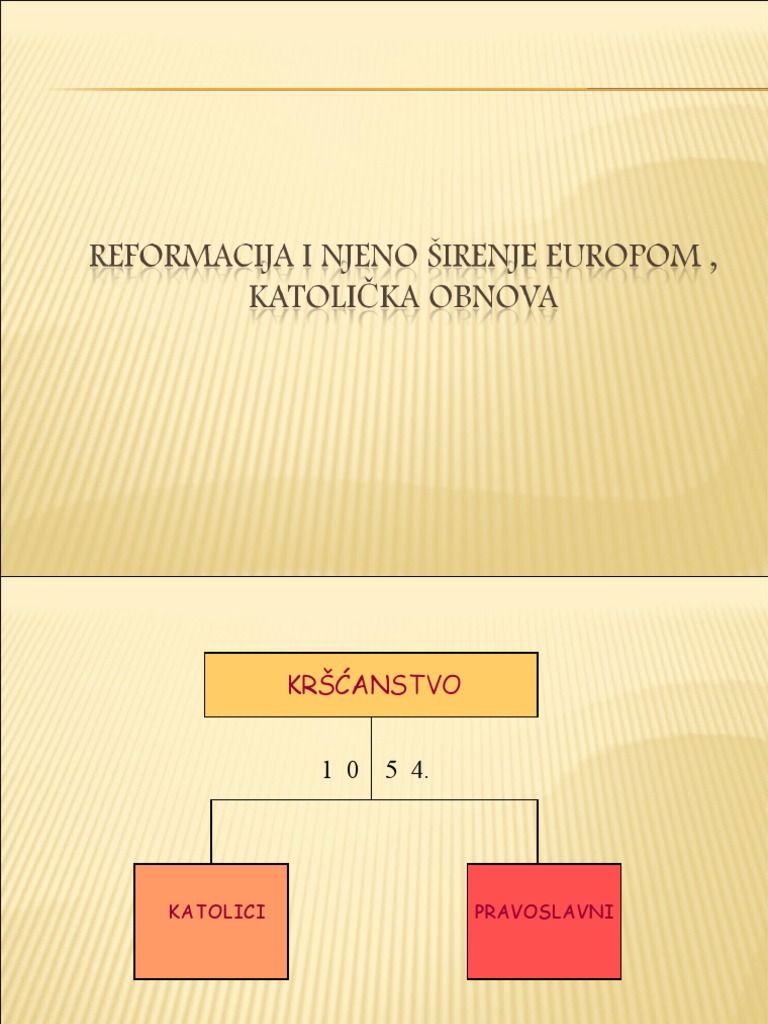 Reformacija I Katolička Obnova | PDF